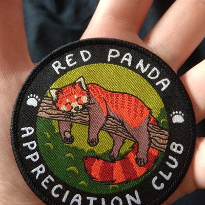 Red Panda Appreciation Club Iron on Woven Patch 7cm - Etsy