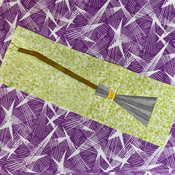 Witch's Broom Foundation Paper Piecing FPP Quilt Block Pattern ...