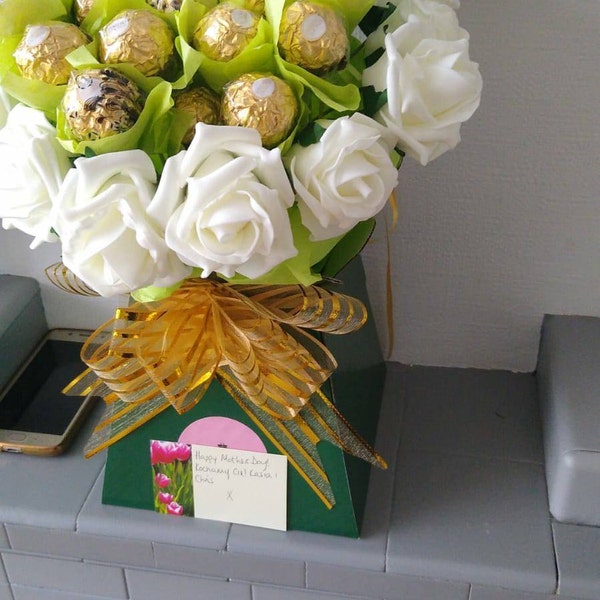 Ferrero Rocher Green Butterfly Chocolate Bouquet- Any Ocassion - Etsy