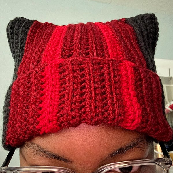 Ned Inspired Twenty One Pilots Hat - Handmade Crochet - Cat Ears ...