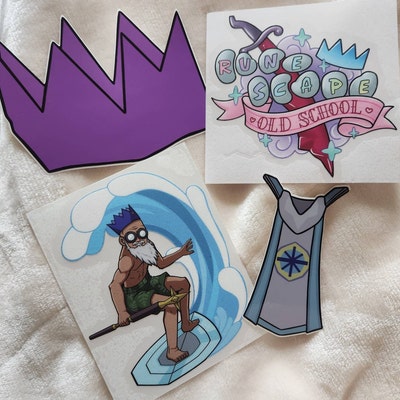 OSRS Skill Cape Vinyl Sticker Old School Runescape Laptop Sticker ...