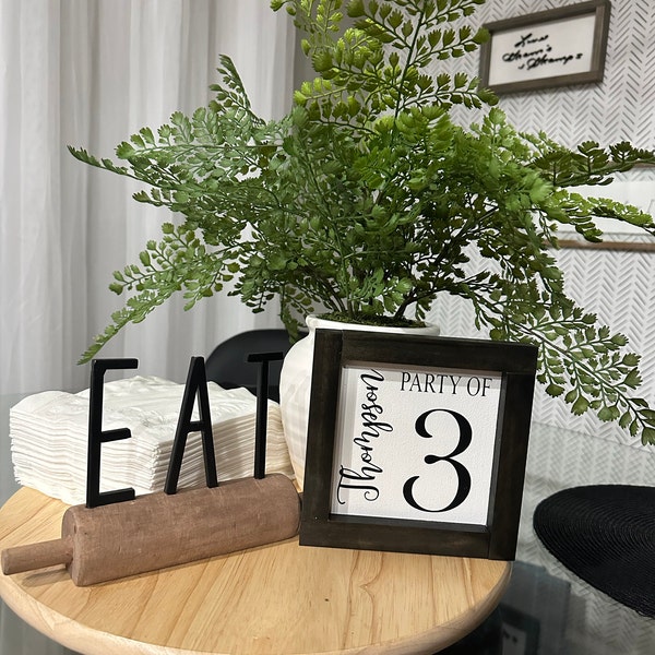 Party of Sign, Family Party Of, Custom Family Name Sign, Number Sign ...
