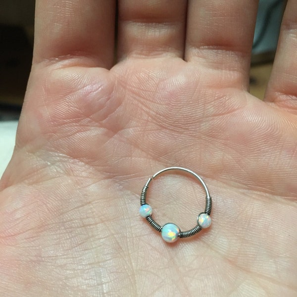 9k Cartilage Earring Gold, Helix Hoop Earring 14k, Feather Earring ...