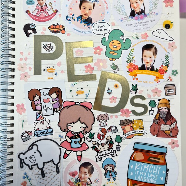 Fueled by Kimchi Vinyl Sticker, Korean Kimchi Illustration Stickers ...