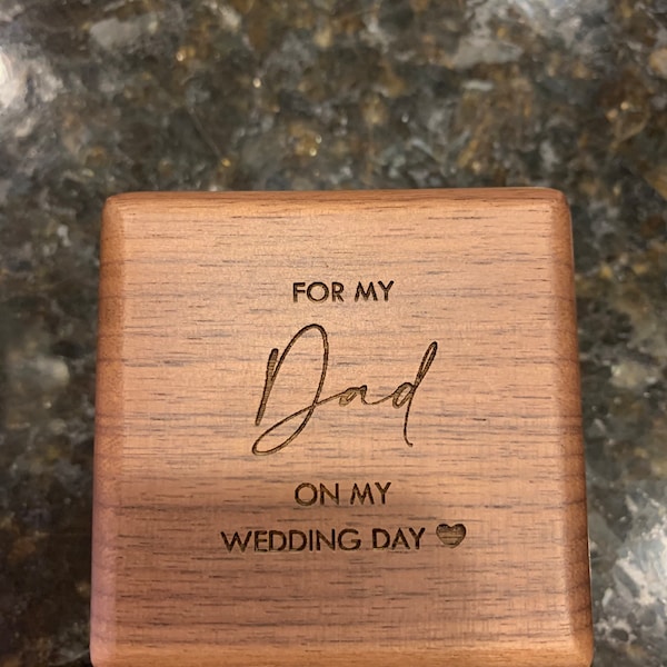 Engraved Premium Cufflinks Box Only - ( Cufflinks NOT Included ...