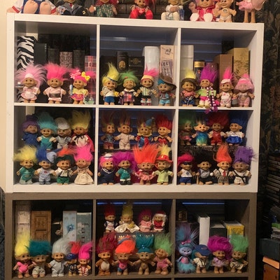 Vintage Ace Novelty Treasure Troll Doll Red Hair Red Heart - Etsy