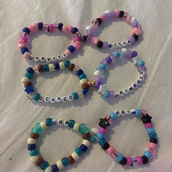 Large MHA Character Kandi Bracelets - Etsy