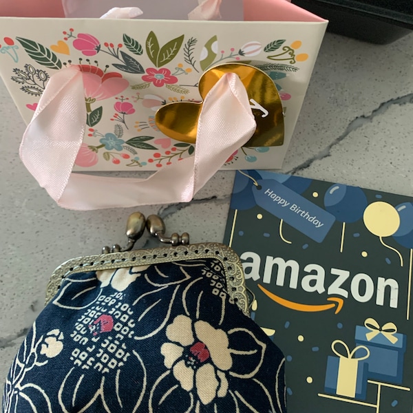 Japanese Cherry Blossoms Floral Design Coin Purse Wallet With Kiss ...