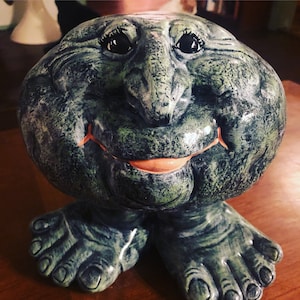 Garden Rock Face Character, Garden Rock Character With Feet, Garden ...