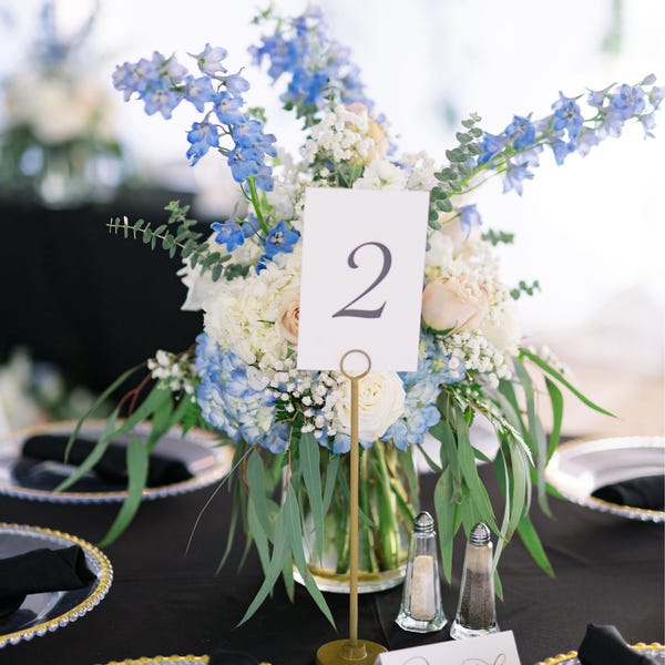 Classic Black Letterpress Table Numbers | Set of 20 or 30 Cards - Etsy