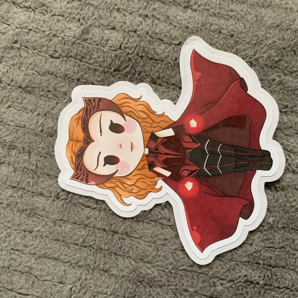 Wandavision Chibi Sticker Wanda Maximoff Scarlet Witch Designed by ...