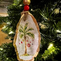 Sea Turtle Shell Ornament. Turtle Christmas Ornament. Oyster Shell ...