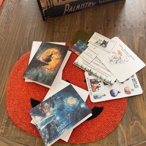 Midnight Flight Greeting Card, Halloween Card, Mystical Art Card ...