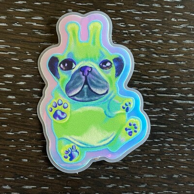 Gnarp Gnap Alien Seal Alienposting Meme Glitter Vinyl Sticker - Etsy