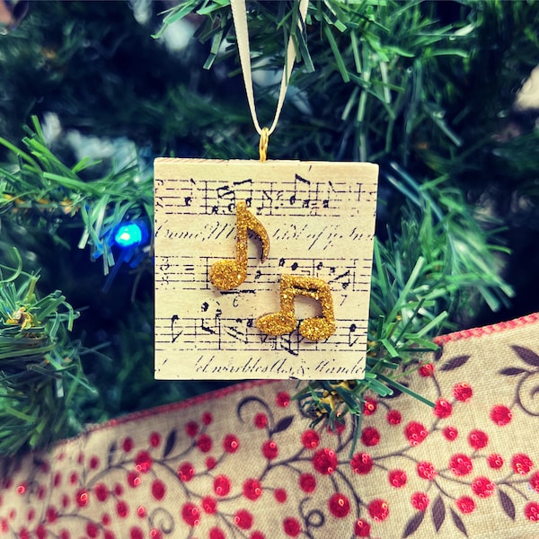Music Note Ornaments - Sheet Music Ornaments - Christmas Ornaments ...