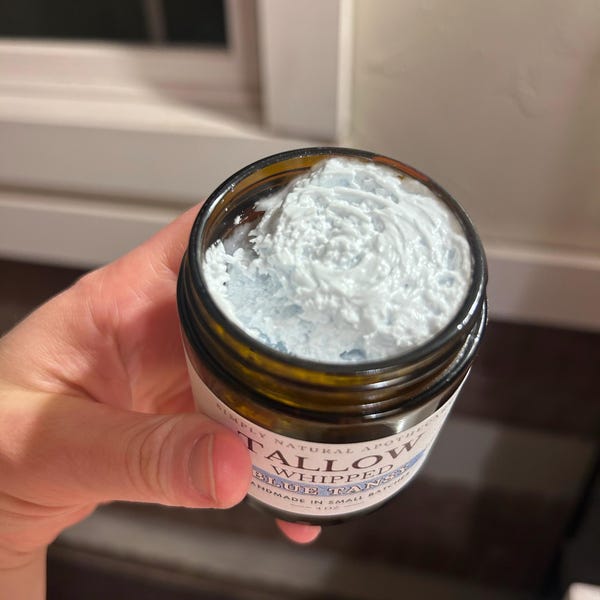 Tallow Mineral Sun Balm, SPF 30+, Natural Organic Sunscreen, Grass-fed ...