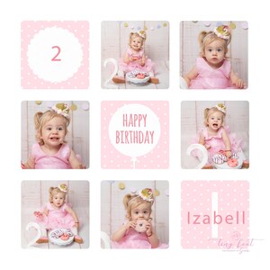 Cake Smash Photo Collage Template, First Birthday, Cake Smash Collage ...