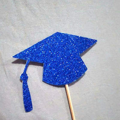 12 Glitter Graduation Cap Die Cuts / Cut Outs / Large Graduation Cap ...