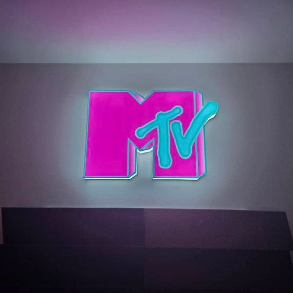 MTV Logo Lightbox | Fully Dimmable & Powered by USB - Etsy