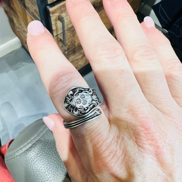 Ladybug Ring - Adjustable - Wrap Style - Handcrafted Pewter by Doctor ...