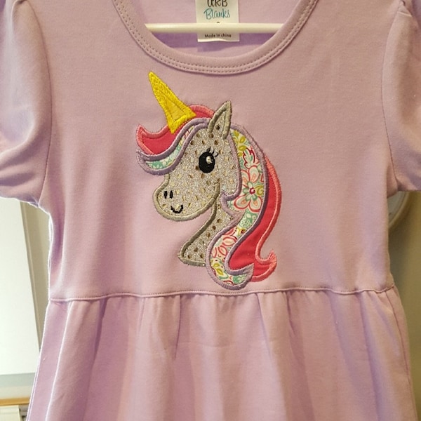 Unicorn Embroidery Applique Design, Unicorn Machine Embroidery, Cute ...