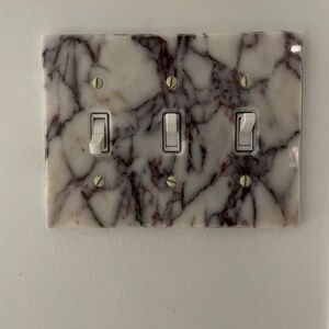 LILAC Marble Switch Plate Light Switch Plate Single Toggle - Etsy