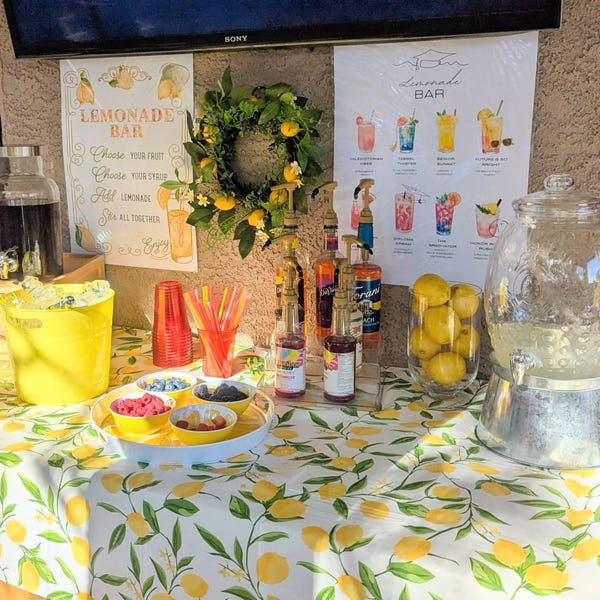 Graduation Party Lemonade Bar Menu - Etsy
