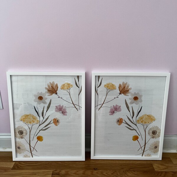 Set of 3 Floral Print, Wildflower Print Set of 3, Set of 3 Flowers ...