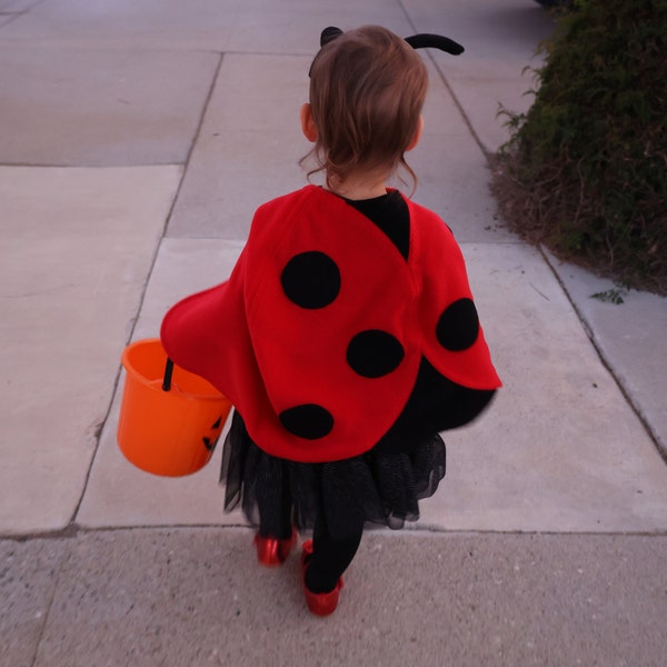 Ladybug Costume, Toddler Girl Halloween Costume, Ladybird Red Cape ...