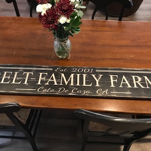Family Farm Sign, Custom Farm Sign, Wooden Farm Sign, Farm House Decor ...