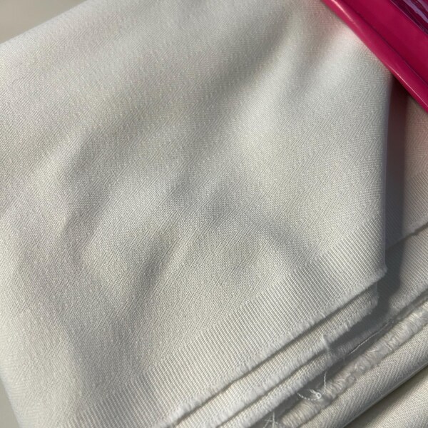 Heavyweight White Herringbone 100% Cotton Corset Coutil Corsetry Fabric ...