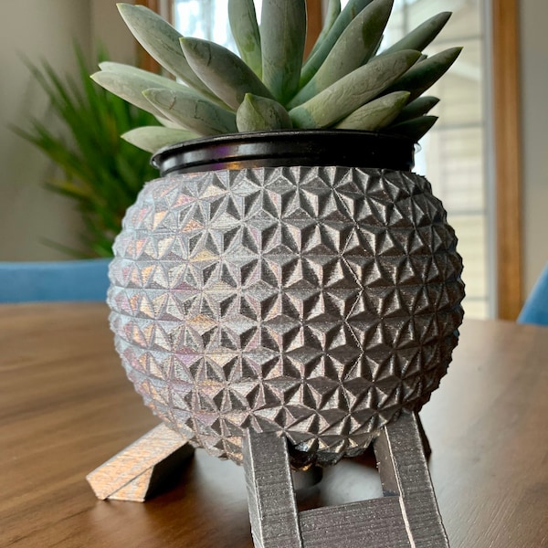 EPCOT Spaceship Earth Planter ( Disney World Inspired Geometric Planter ...