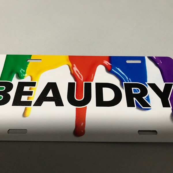 Custom License Plate Front Car Tag, Aluminum or Plastic - Personalized ...