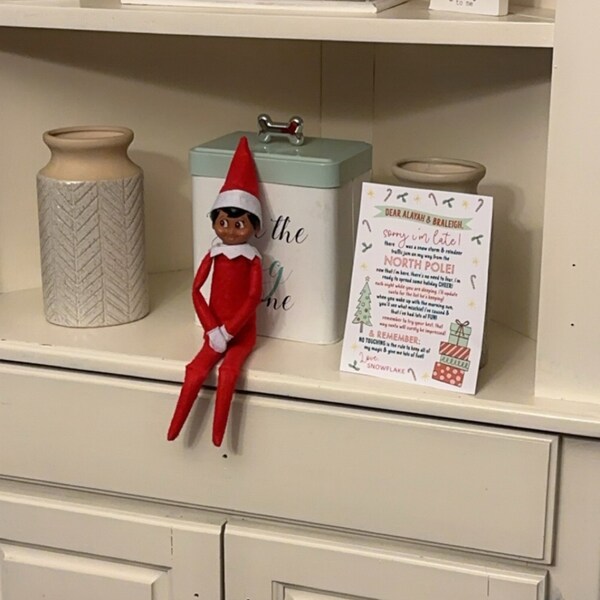 Sorry I'm Late! Elf Arrival Letter | Late Elf Letter Christmas | Elf is ...