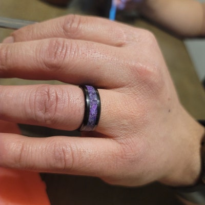 Genuine Sapphire Ring, Meteorite Dust, Ceylon Blue Sapphires, Cerulean ...