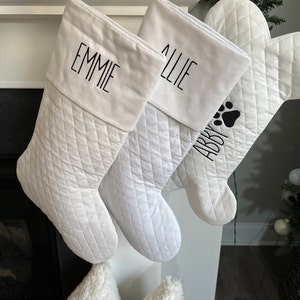 Personalized Christmas Stockings, Beige Christmas Stockings, Block ...