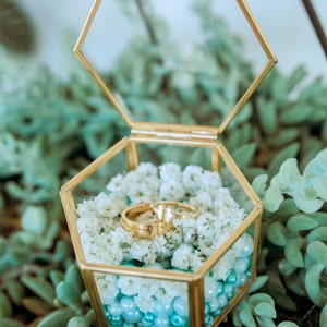 Geometric Glass Jewelry Box With Velvet Ring Box Option - Etsy