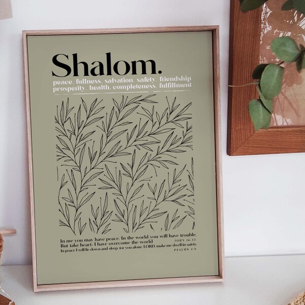 SELAH Wall Art, Selah HEBREW BIBLE Verse Wall Decor, Sage Green ...