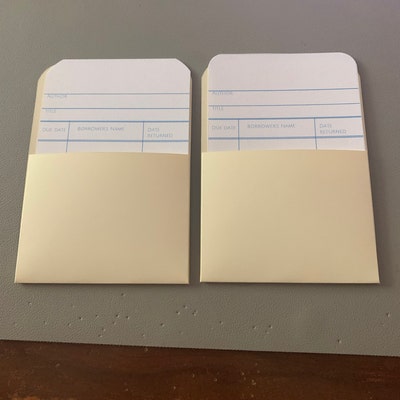 Library Card Printable, Blank Library Cards, Instant Download, With ...