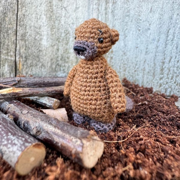 Micro Crochet Amigurumi Realistic Lemur Art, Mini Micro Animals Lemur ...
