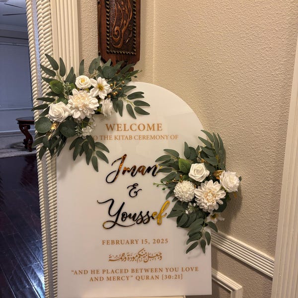 Custom 3D Wedding Sign, Acrylic Brushes Back Welcome Sign, Custom ...