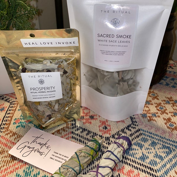 Rosemary Rose Flower Herbal Bundle Smudge Yarrow Lavender Cleansing ...