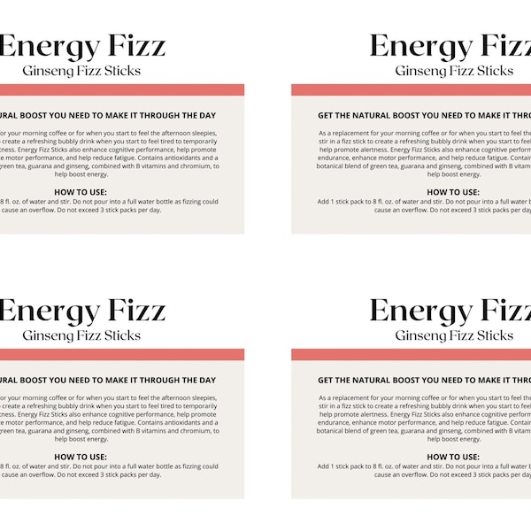 NEW Modern Arbonne Energy Fizz Stick Sample Card | You Have Been Fizzed ...