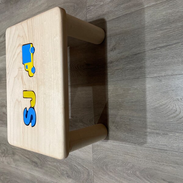 Kids Name Puzzle Bench, Personalized Puzzle Name Bench Wooden, Toddler ...