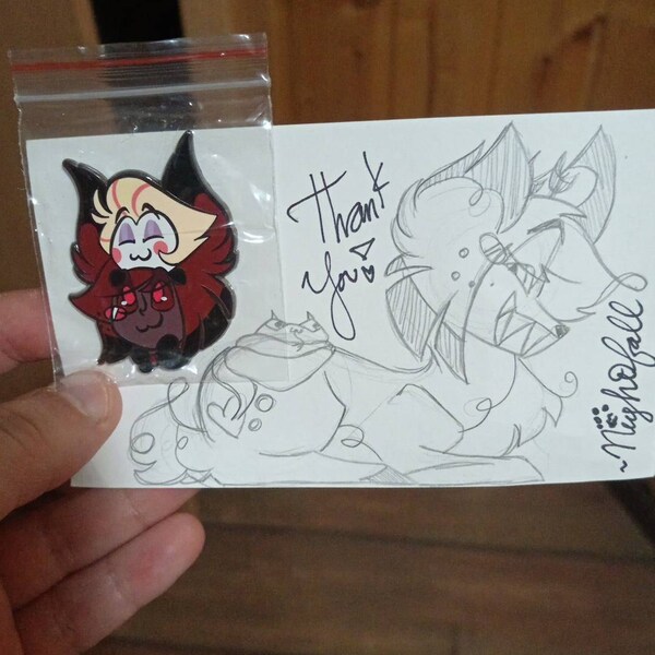 Radio Apple // Alastor and Lucifer Pin - Etsy