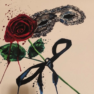 The Crow Dripping Vengeance Painting, Watercolor, Wall Art, Home Decor ...