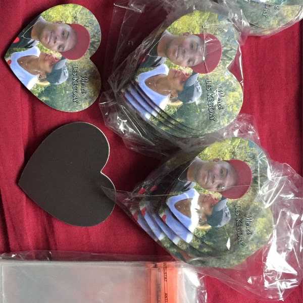 Thank You Magnets, Wedding Magnets, Heart Magnets With Photo - Etsy