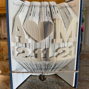 Custom Book Fold PATTERN Initials & Date - Etsy