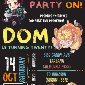 Anime Birthday Card Printable Birthday Card for Kids - Etsy