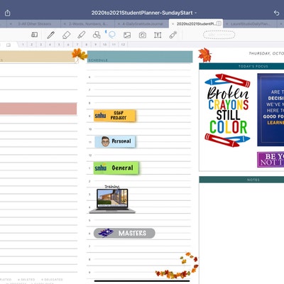 Notes & Overlay Shapes Digital Planning Sticker Set - Etsy